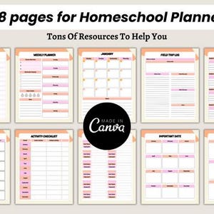 Homeschool Planner Printable, Homeschool Planner, 2024 2025, Homeschool ...