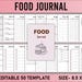 Editable Daily Food Journal|printable Daily Food Journal|daily Food ...