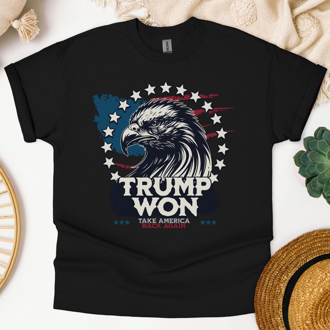 Political Statement Tee, Trump Won Take America Back Again T-shirt ...