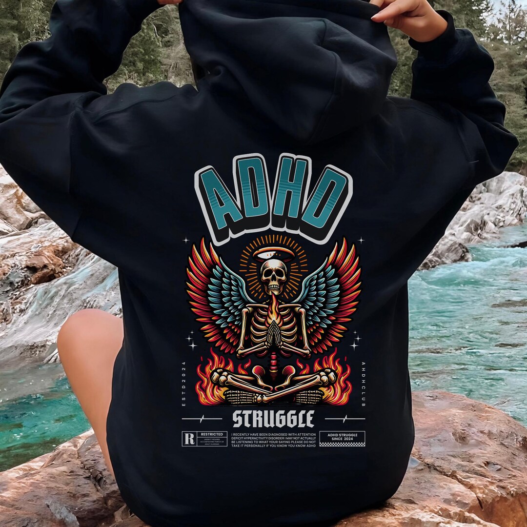 ADHD Hoodie,adhd Shirt,mental Health Awareness Sweater, ADHD Awareness ...