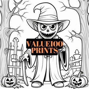 10 Halloween Coloring Pages for Kids Printable Download - Etsy