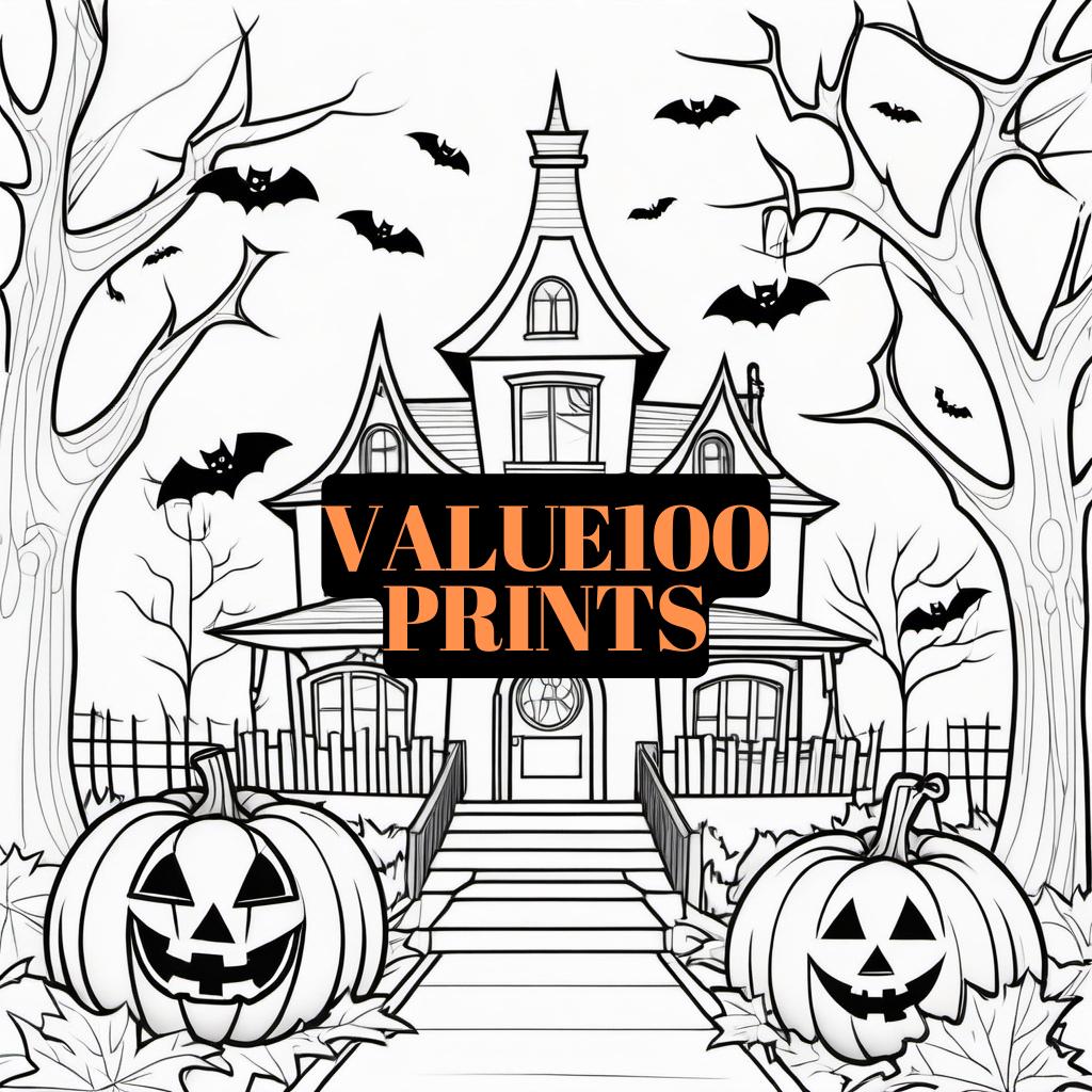 10 Halloween Coloring Pages for Kids Printable Download - Etsy