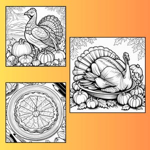16 Thanksgiving Coloring Pages for Kids Printable - Etsy