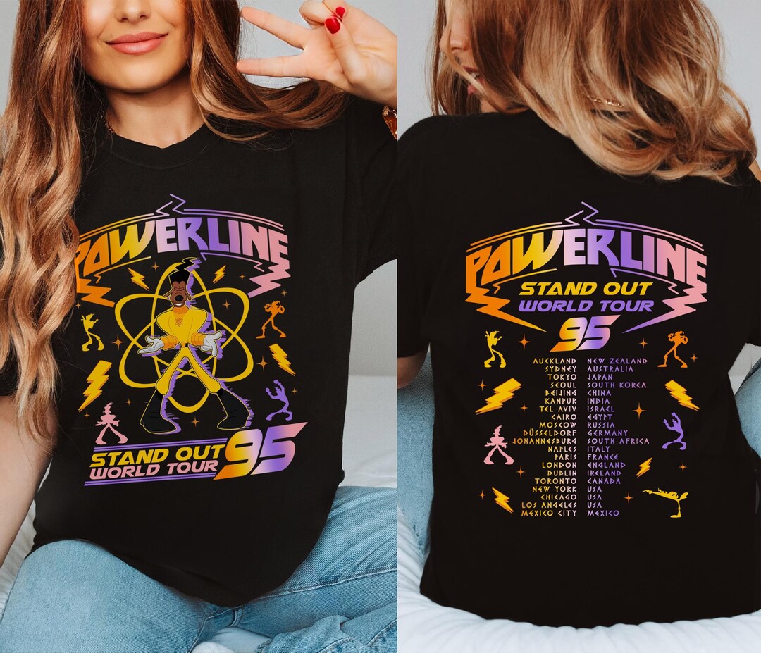 Goofy Movie Powerline T-shirt, Goofy Powerline Shirt, Max Roxanne Shirt ...