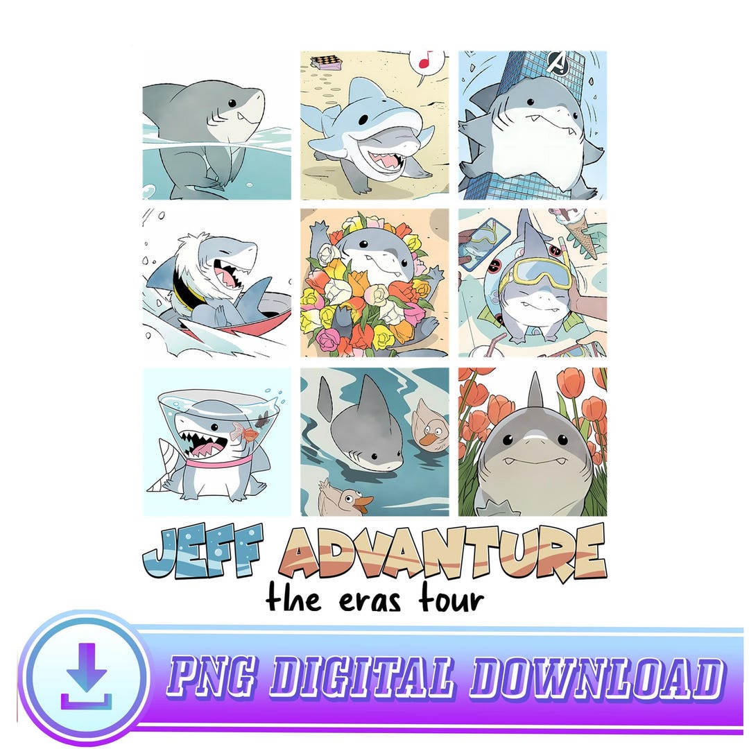 Jeff Adventure the Era Tour PNG, the Land Shark and Friends Png, Shark ...