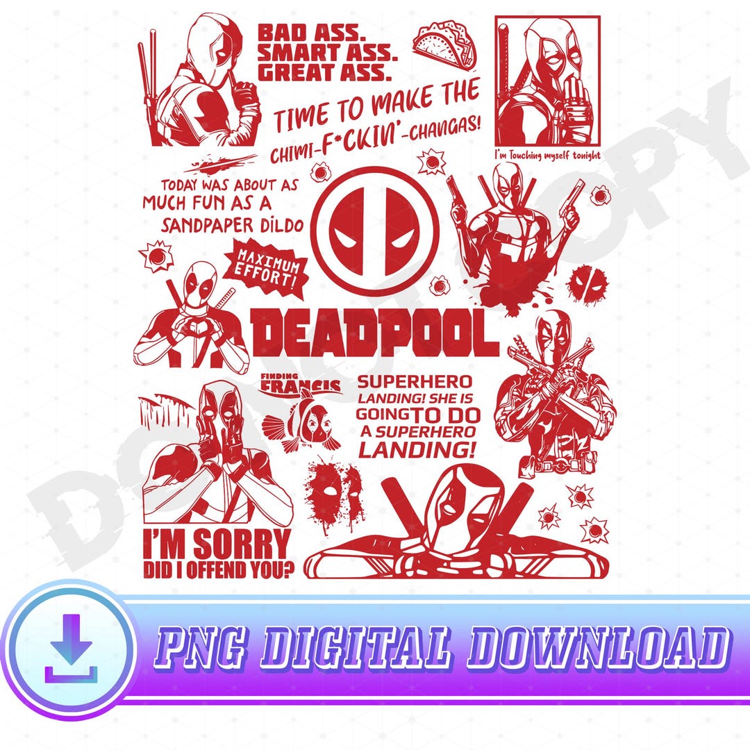 Deadpool 3 Doodle Art Png, Deadpool Wade Wilson Png, Deadpool Movie Png ...
