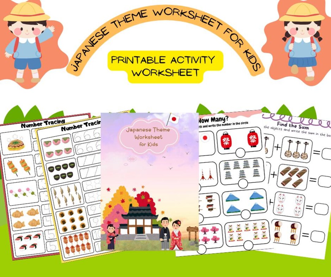 Japan Worksheets for Kids: Fun Tracing & Counting Activities for Ages 5 ...