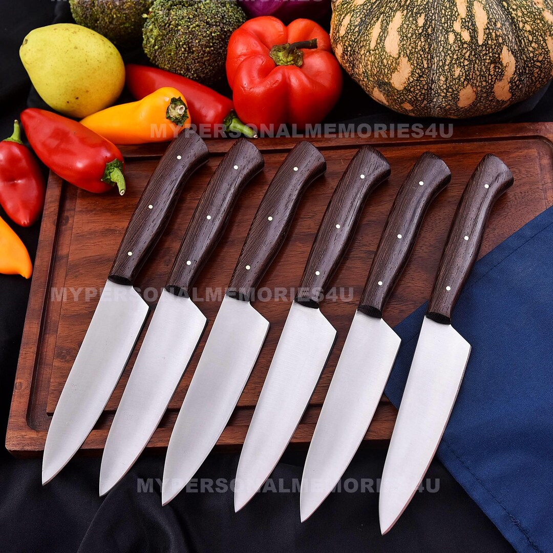 Steak Knives Set 6 Pcs | Forged Steak Knife | Wenge Wood | - Etsy
