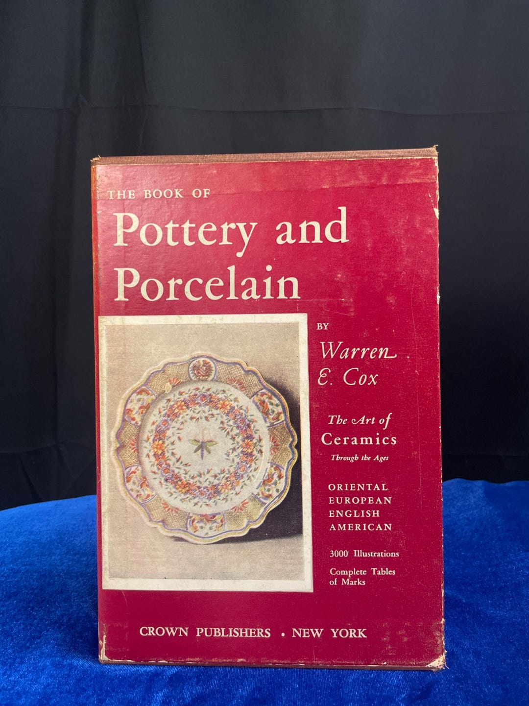 1953 “the Book of Pottery and Porcelain” 2-volume Set by Warren E. Cox ...