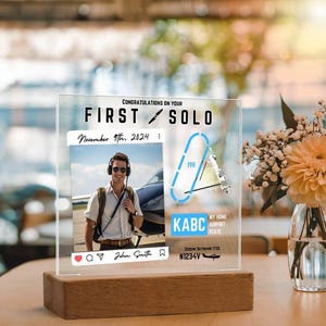 First Solo Flight Plaque | Unique Gift for Student Pilots & Women ...