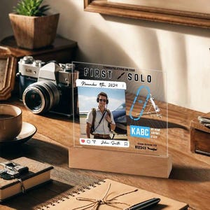 First Solo Flight Plaque | Unique Gift for Student Pilots & Women ...