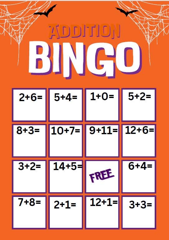 Halloween Addition Bingo - Etsy