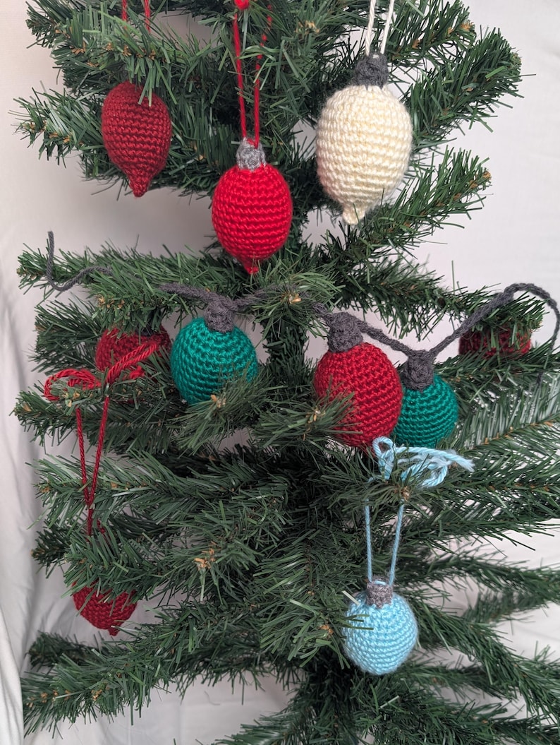 Crochet Christmas Light Bulb Pattern - Etsy