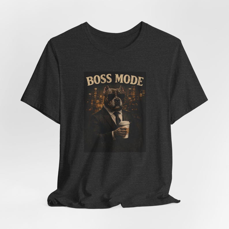 Boss Mode Pitbull Dog Shirt, Funny Sunglasses Graphic Tee - Etsy UK