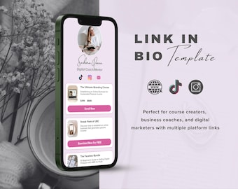 Editable IG Bio Link Website Template: Canva Landing Page (digital ...