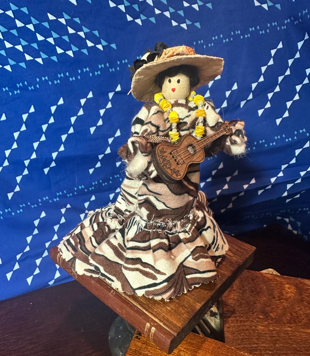 Hawaiian Doll in Kapa Inspired Print Holoku Muumuu - Etsy
