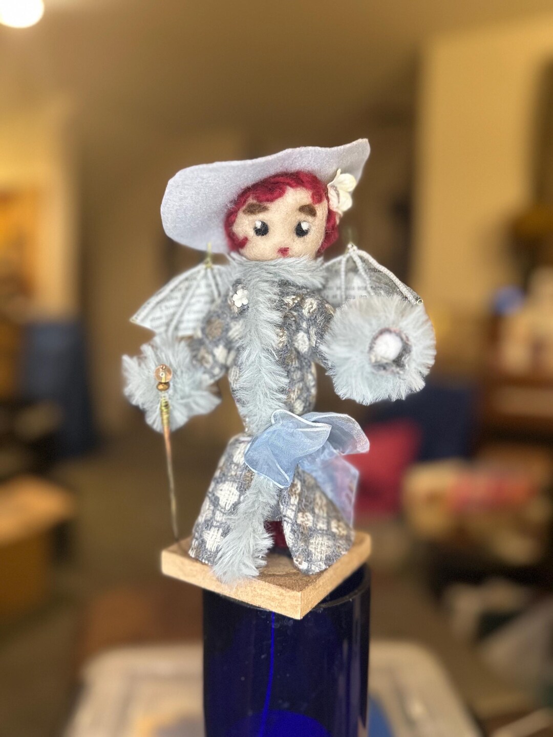 Gothic Bat Edward Gorey Inspired Felt Doll Art Literary Vampire Fancy ...