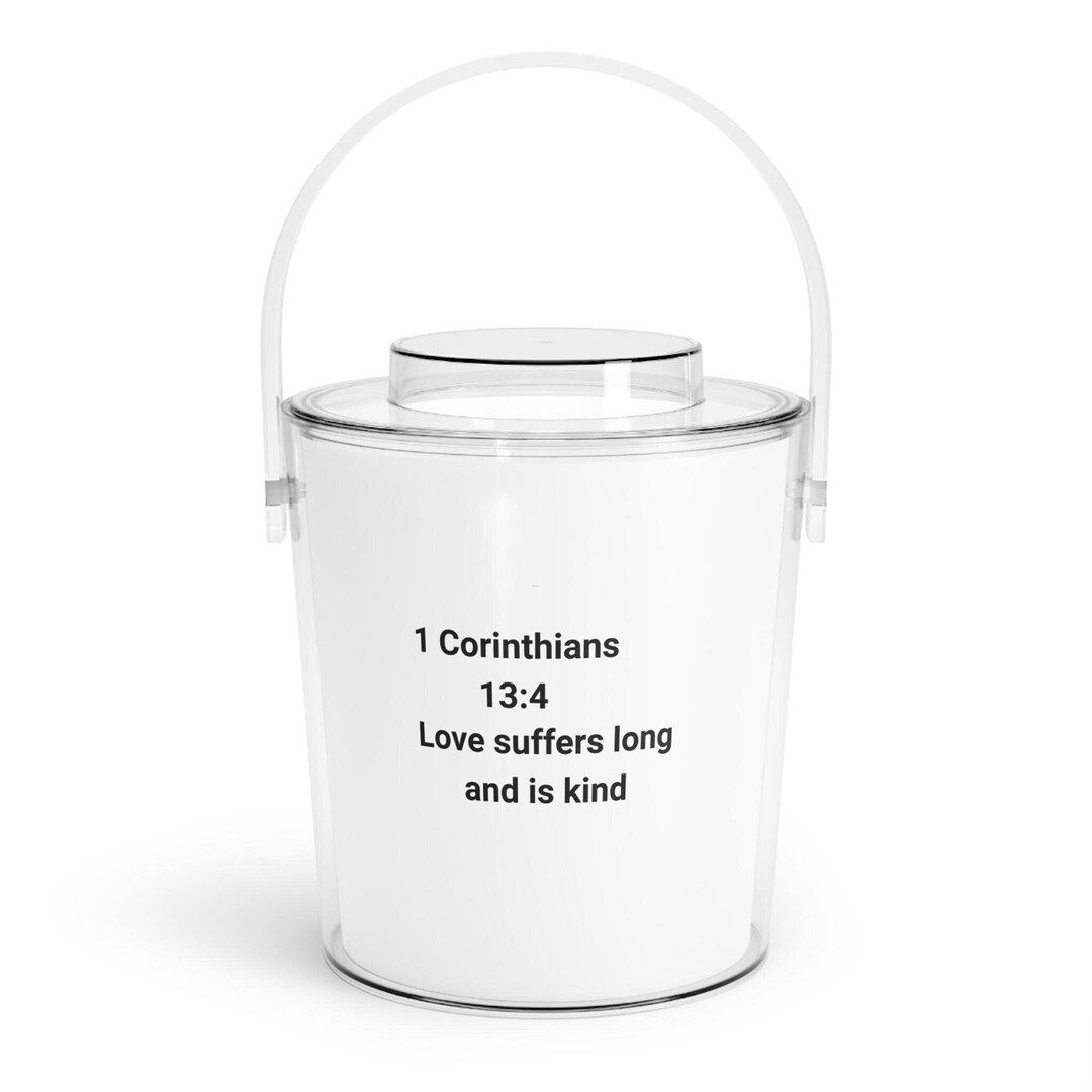 Personalized Acrylic Ice Bucket With Tongs, Custom Name Beverage ...