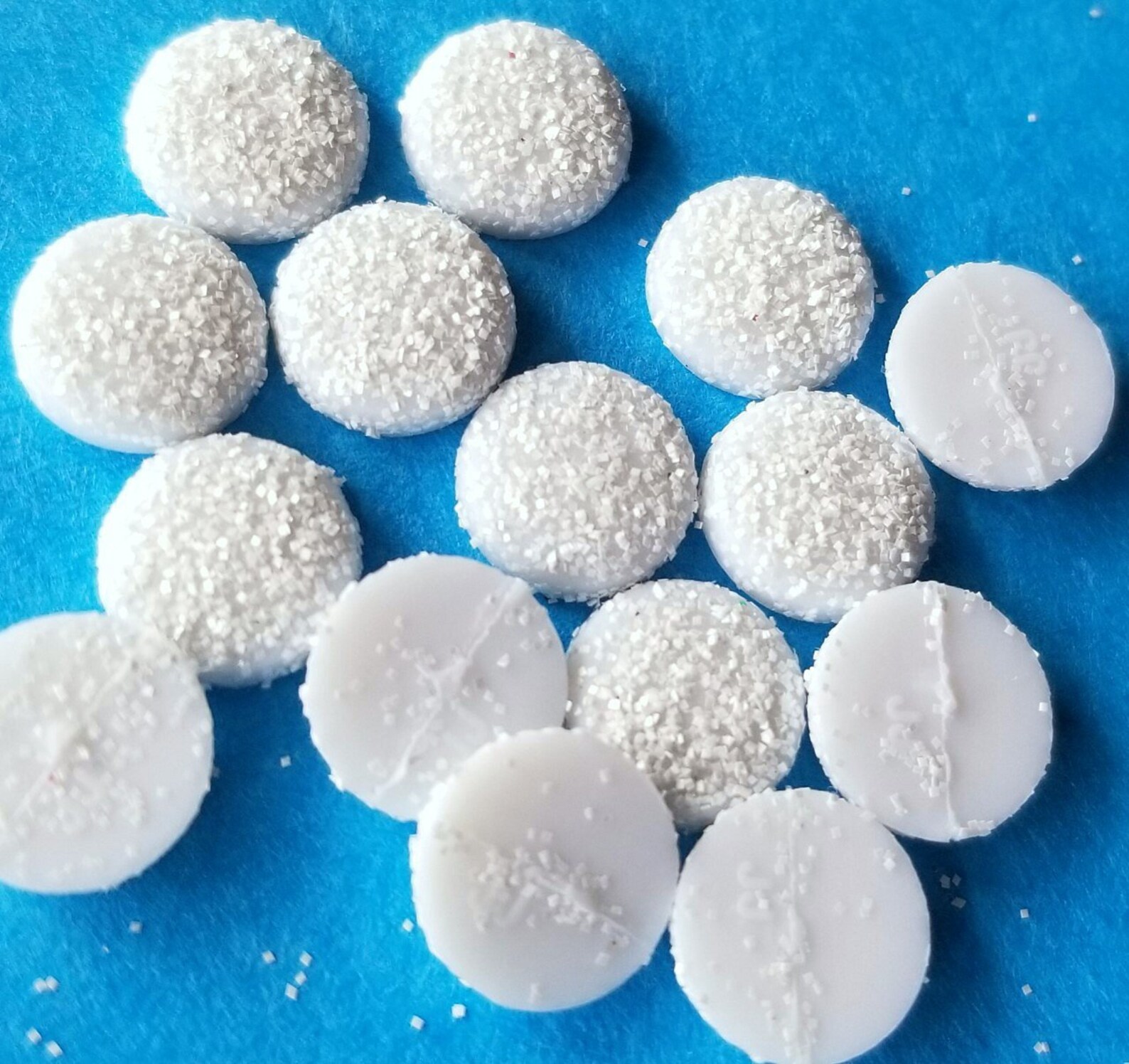 Tiny WHITE GLITTER DOTS Christmas Snow Snowball Dress It up - Etsy