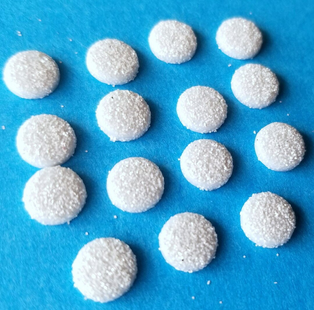 Tiny WHITE GLITTER DOTS Christmas Snow Snowball Dress It up Craft ...