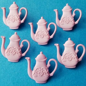 Craft Buttons PINK TEAPOTS Tea Coffee Pot Cafe Drink Garden - Etsy