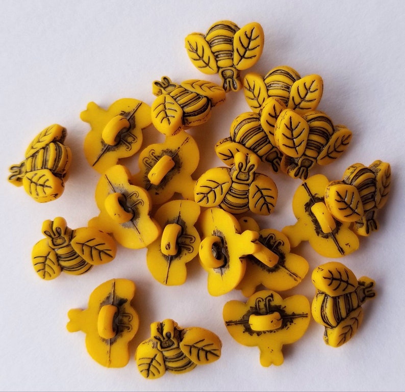 Dress It up Craft Buttons TINY BEES Bumble Honey Garden Nature - Etsy