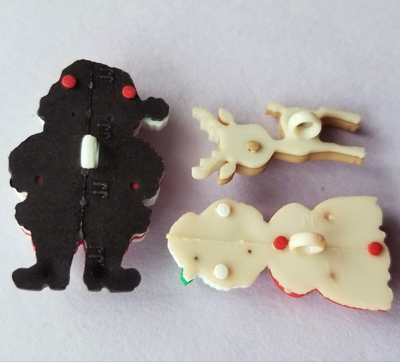 MR and MRS CLAUS Craft Buttons Father Christmas Santa Reindeer | Etsy