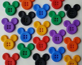 Mickey Buttons | Etsy UK