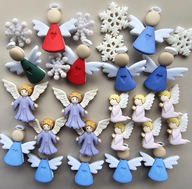 Craft Buttons CHRISTMAS ANGEL Nativity Scandinavian Church Card Making ...