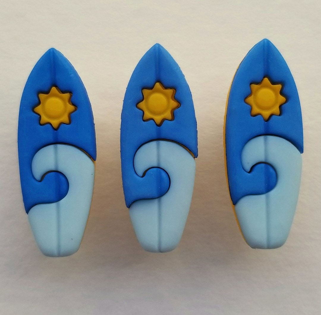 Craft Buttons SURFBOARDS Blue Surf Board Surfer Surfing Sea Water ...