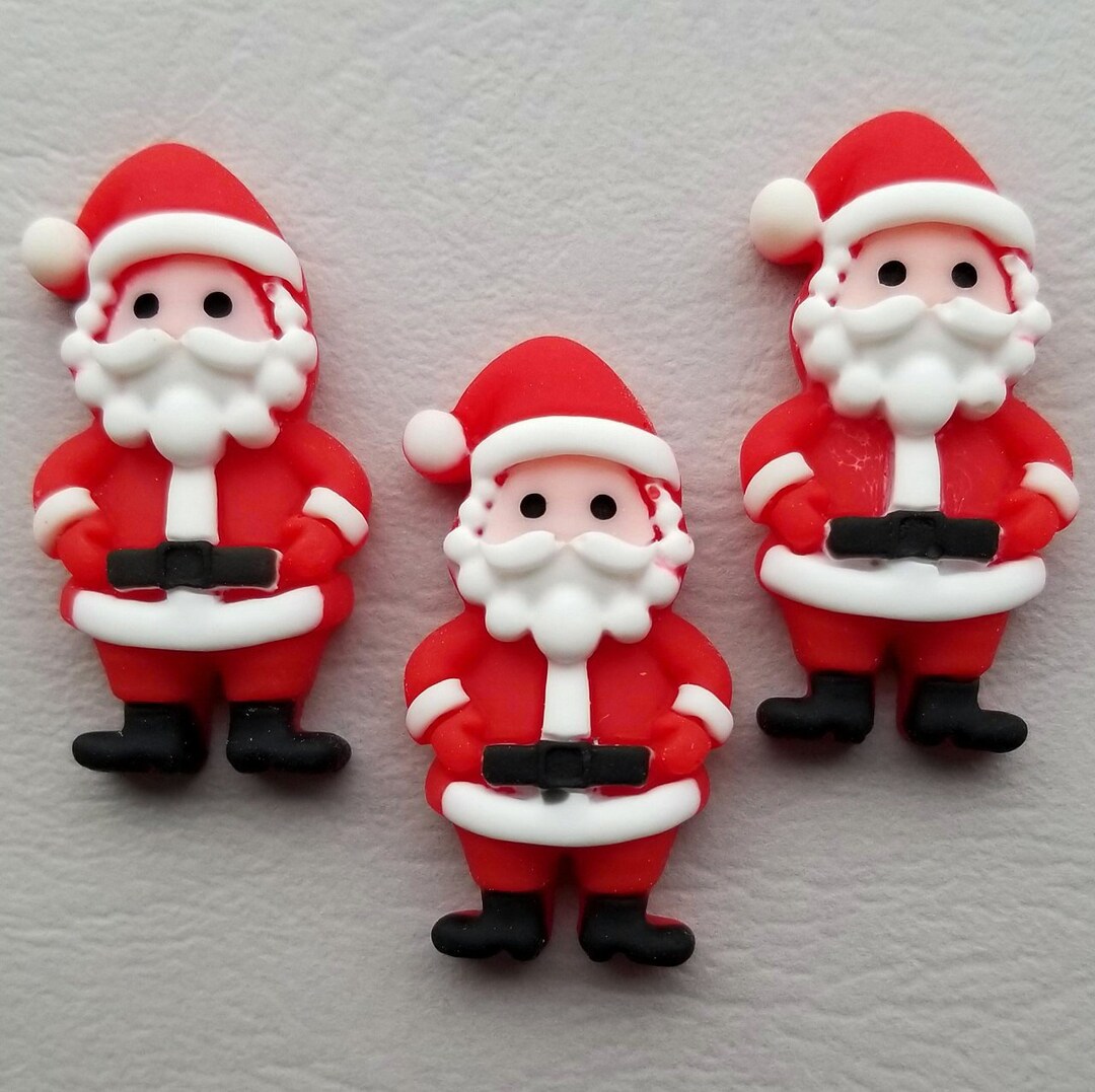 Resin Flat Backs SANTA SUIT Claus Father Christmas Beard Eve Craft ...