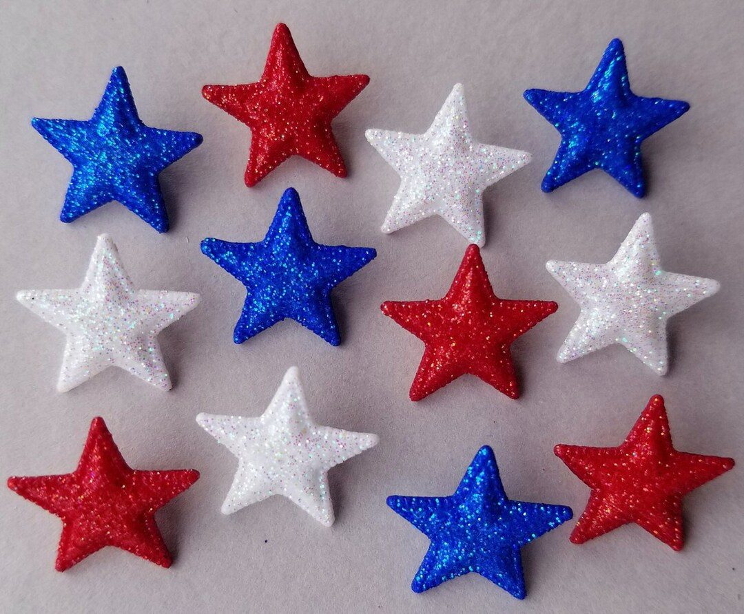 Craft Buttons KABOOM Glitter Star Christmas UK USA Australia Queen ...