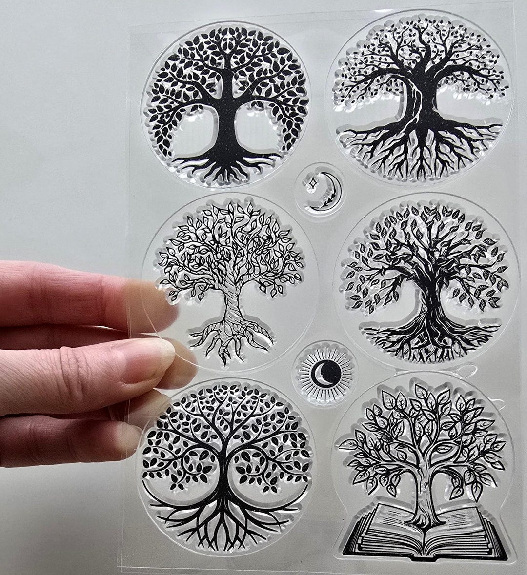 Clear Stamps TREE OF LIFE Mythological Religious Rubber Stamping Card ...