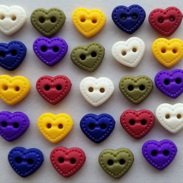 Heart Shape Buttons - Etsy