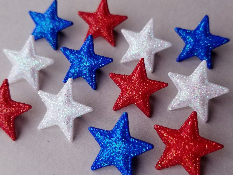 Craft Buttons KABOOM Glitter Star Christmas UK USA Australia Queen ...
