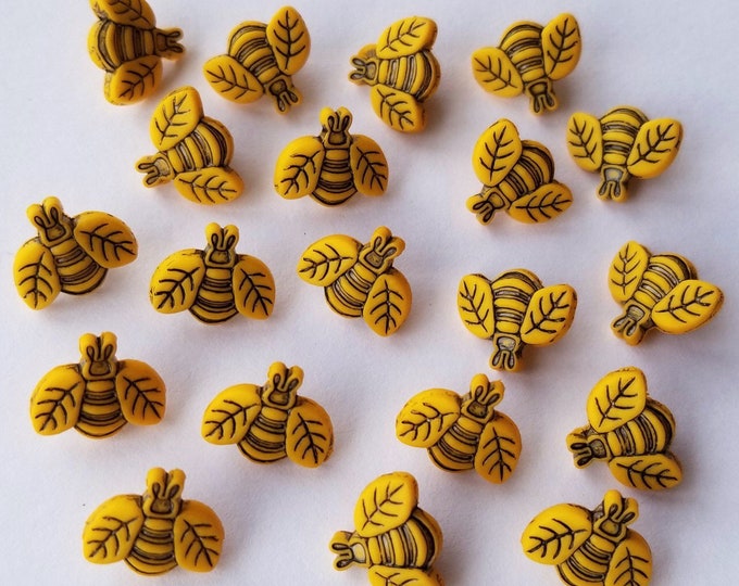 Dress It up Craft Buttons TINY BEES Bumble Honey Garden Nature Summer ...