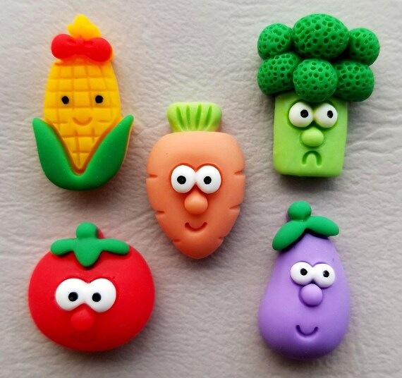 Resin Flat Backs VEGETABLE GARDEN Tomato Carrot Sweetcorn - Etsy