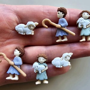 Craft Buttons NATIVITY Christmas Baby Jesus Christ Mary Joseph Three ...