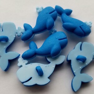 Craft Buttons BLUE WHALE Nautical Sea Life Animal Ocean's - Etsy