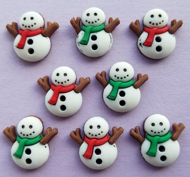 Craft Buttons SEW CUTE SNOWMEN Christmas Snowman Snow Winter - Etsy