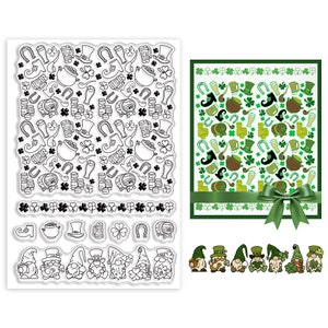 Clear Stamps ST PATRICK'S DAY Irish Ireland Leprechaun Shamrock Rubber ...