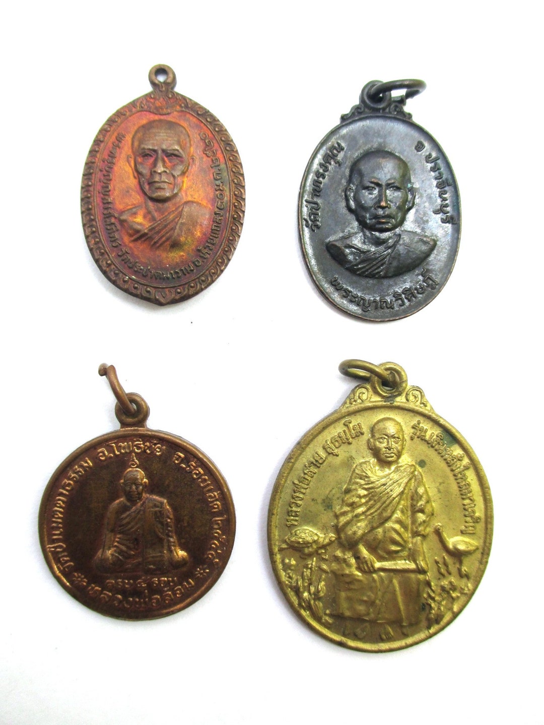 Selected Mix Set 4 Authentic Blessed Old Used Thai Buddha and Monk ...