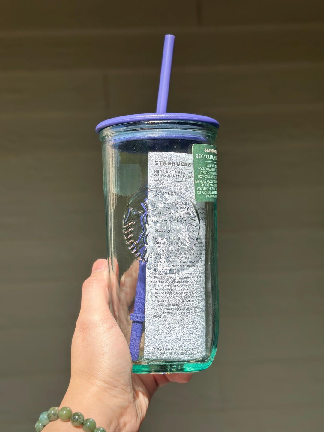 LIMITED STOCK Starbucks 2025 Purple Triangle Recycled Glass Cold Cup ...