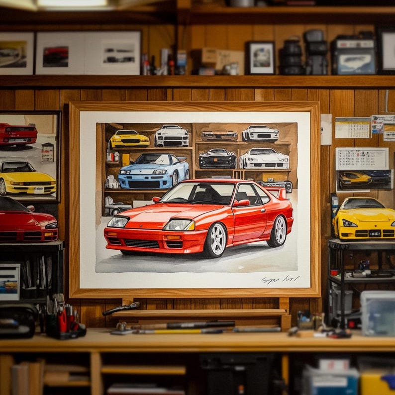 Custom JDM Car Portrait Watercolor, Sketch, or Any Style Art Perfect ...