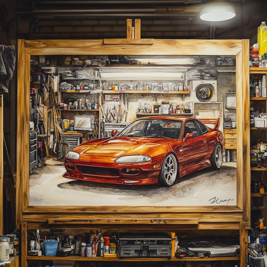 Custom JDM Car Portrait Watercolor, Sketch, or Any Style Art Perfect ...