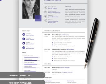 Professional Grey Series Resume Template | Editable CV Design | Instant ...