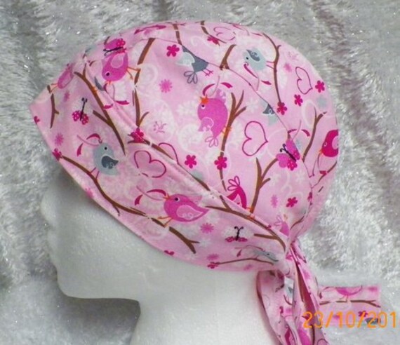 Breast Cancer Awareness Do Rag in Birdie Heart Print With | Etsy