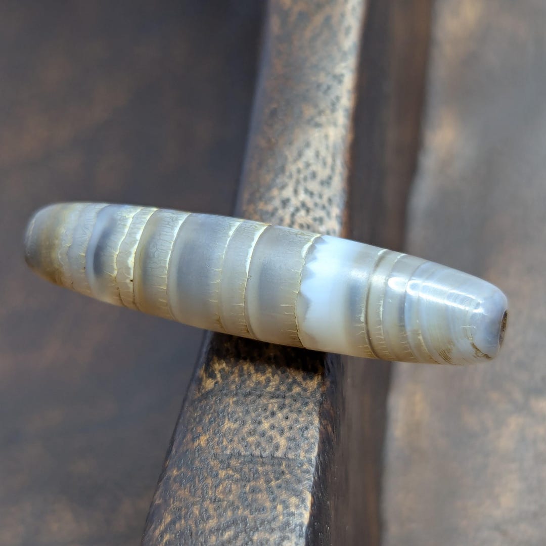 Antique Middle Eastern Gray Yemeni Natural Stripes Agate Bead - Etsy