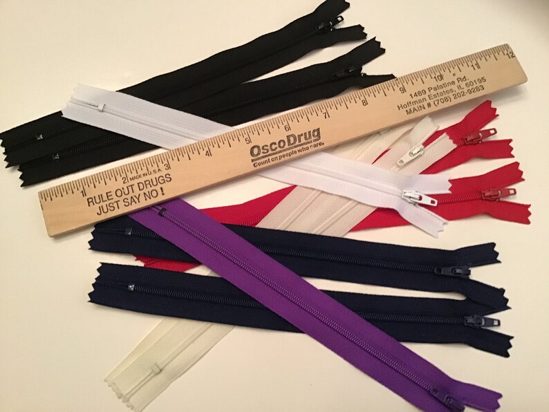 Set of 10 Zippers 8 Inch Zippers Assorted Colors - Etsy
