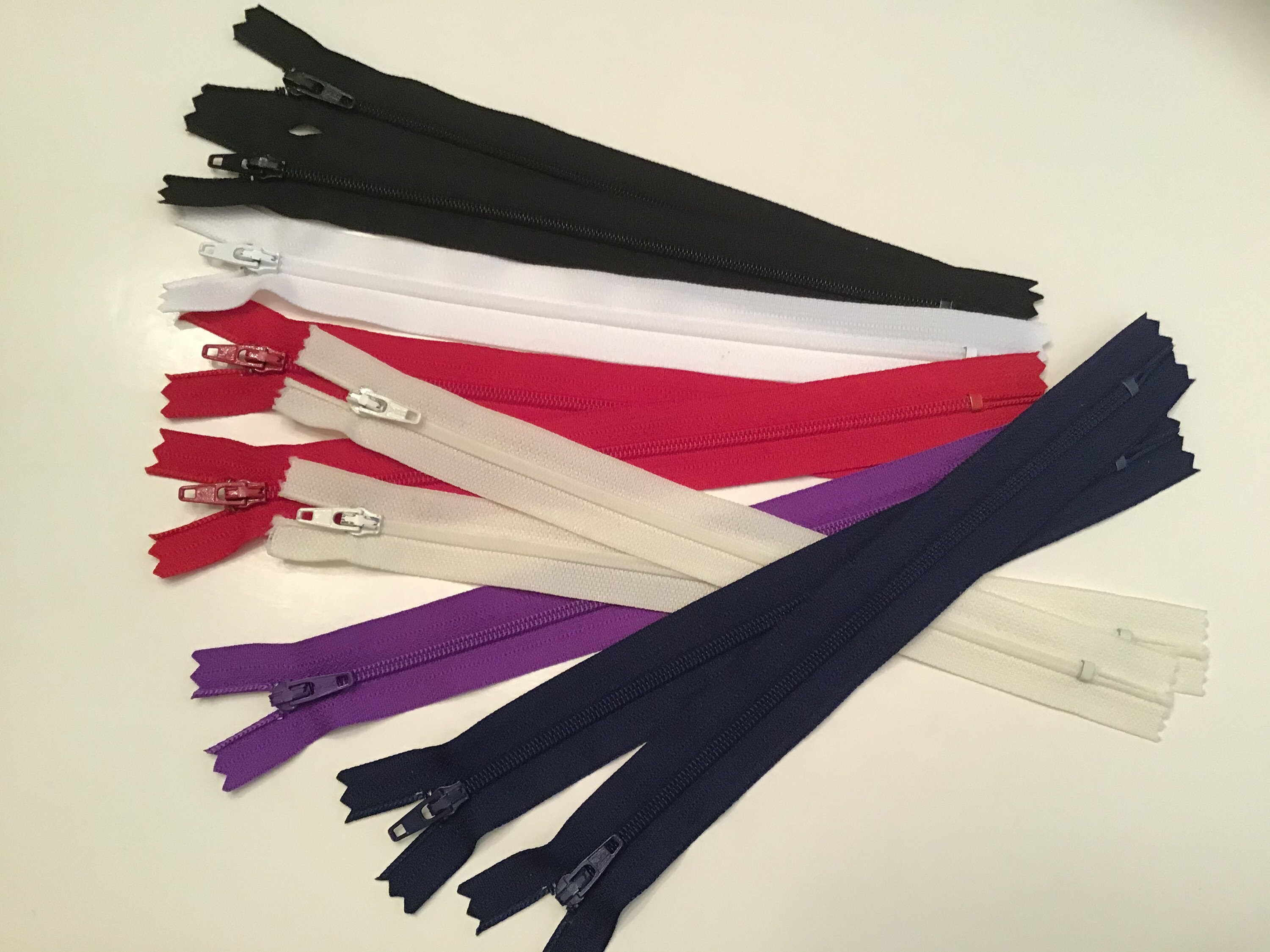 Set of 10 Zippers 8 Inch Zippers Assorted Colors - Etsy